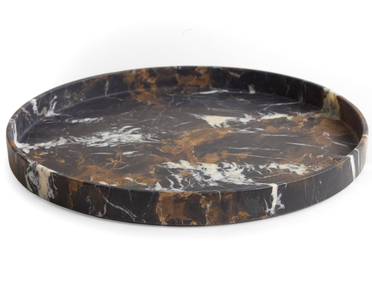 Populus Project - 002 Round Tray - Portoro Gold | Provide