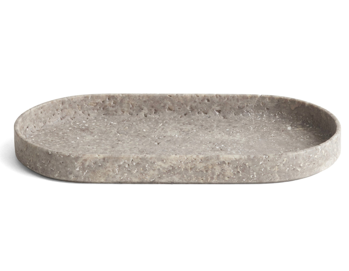 Populus Project - 003 Ellipse Tray - Silver Travertine | Provide